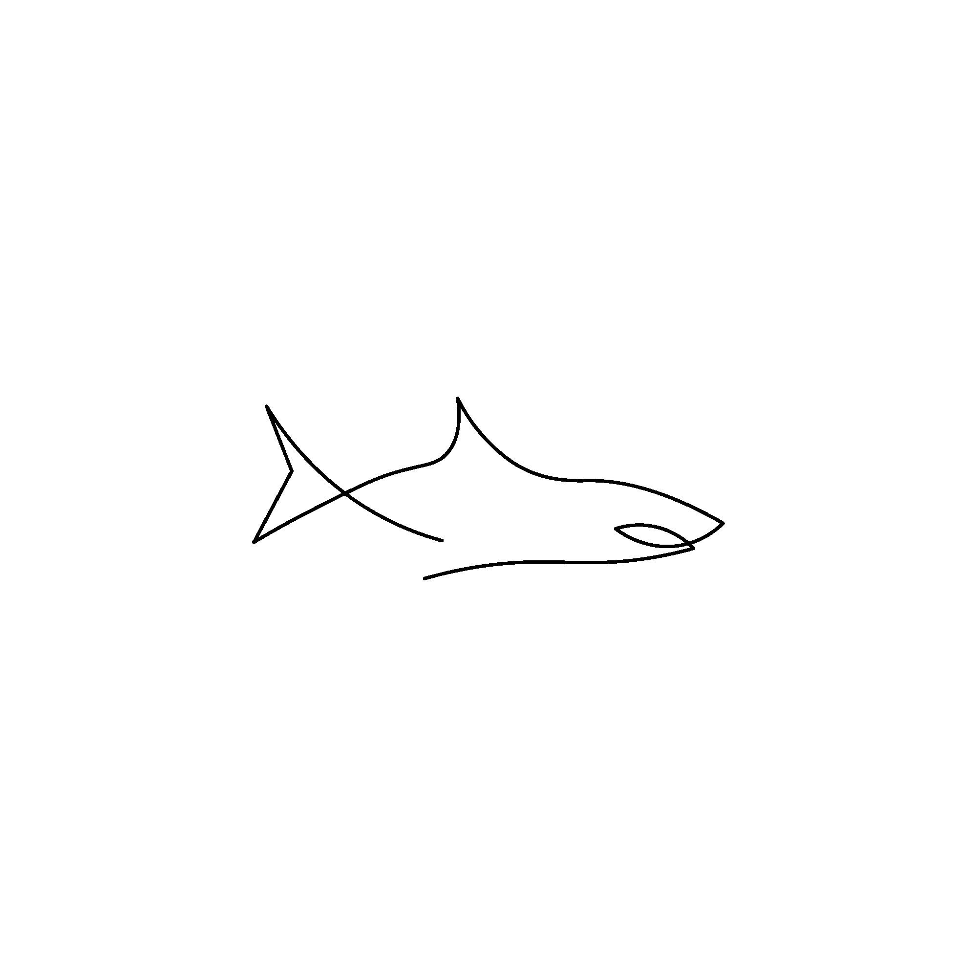 Shark Outline Tattoo