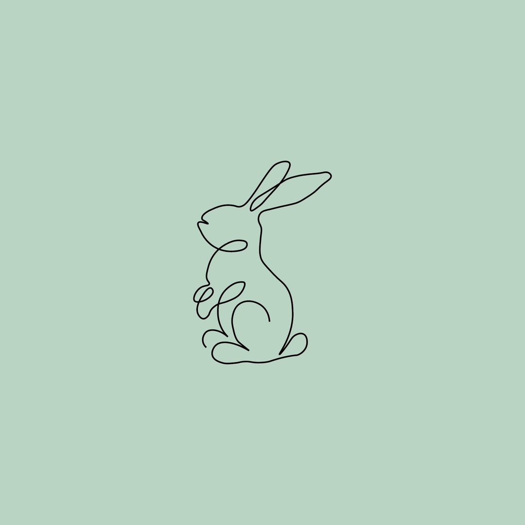Rabbit Drawing - SVG - PNG - PDF - Graphic Design - Vector - Diy - Kids ...