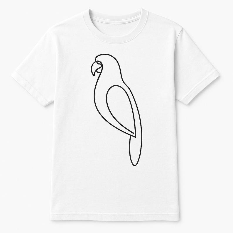 Single Line Parrot Drawing: SVG, PNG, PDF (digital Download) - Etsy