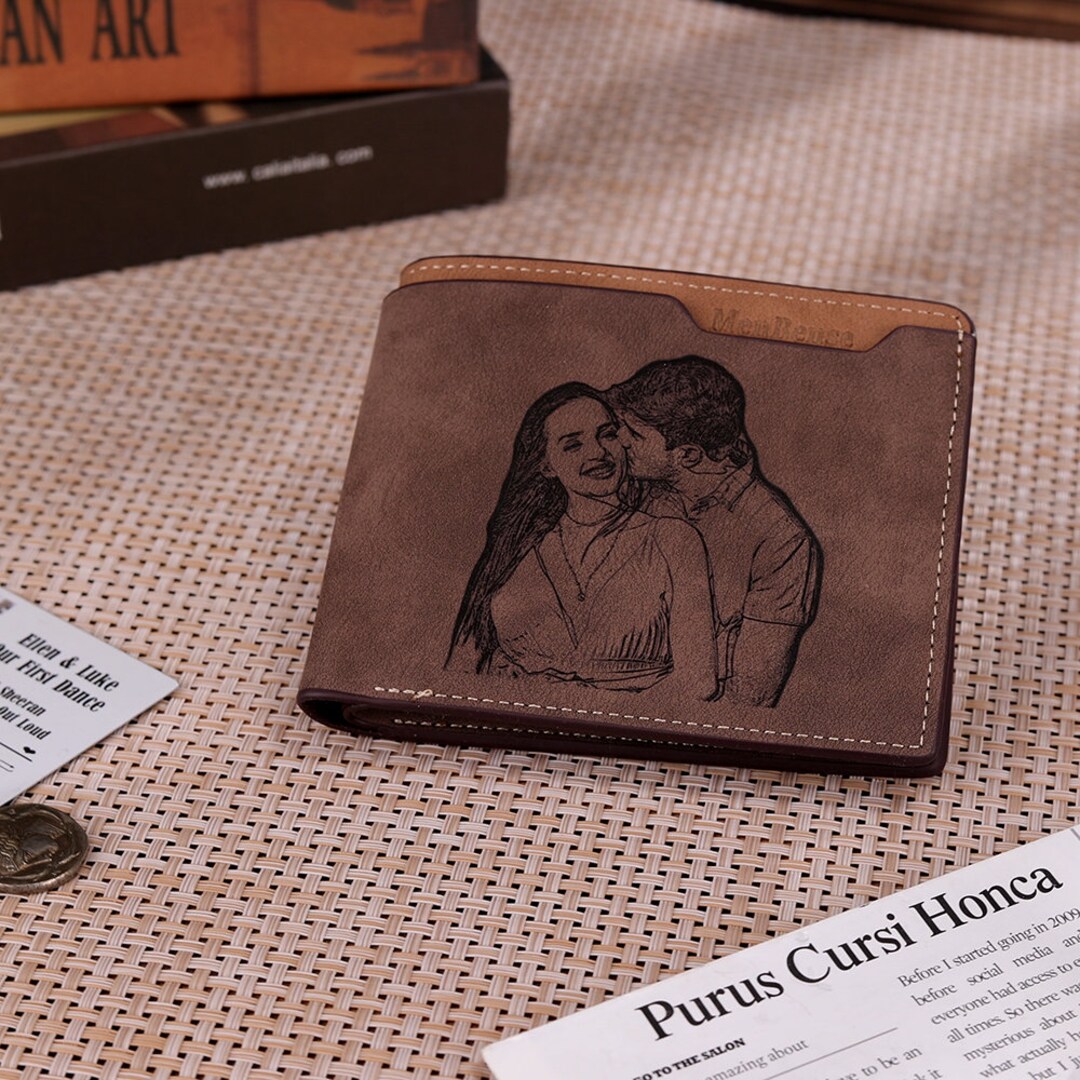Custom Photo Mens Wallet With Gift Box,personalized Engraved Picture ...