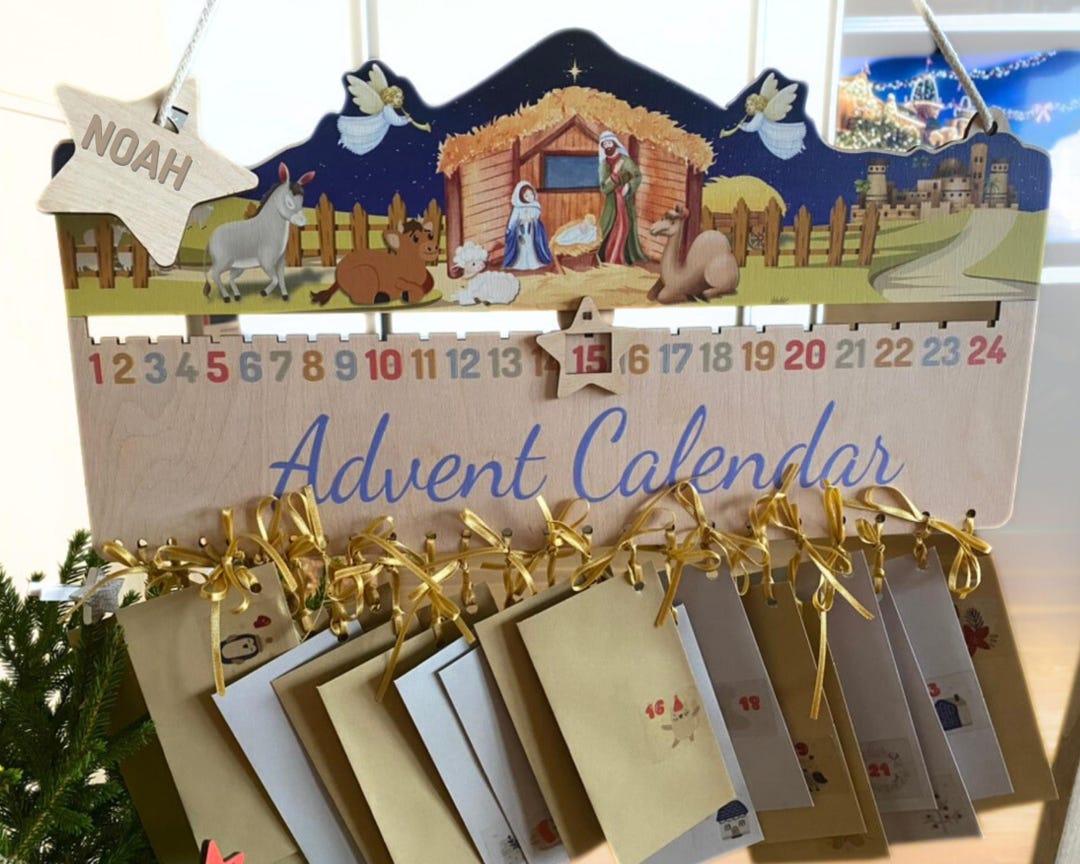 Personalized Nativity Scene Advent Calendar. Countdown to Christmas ...