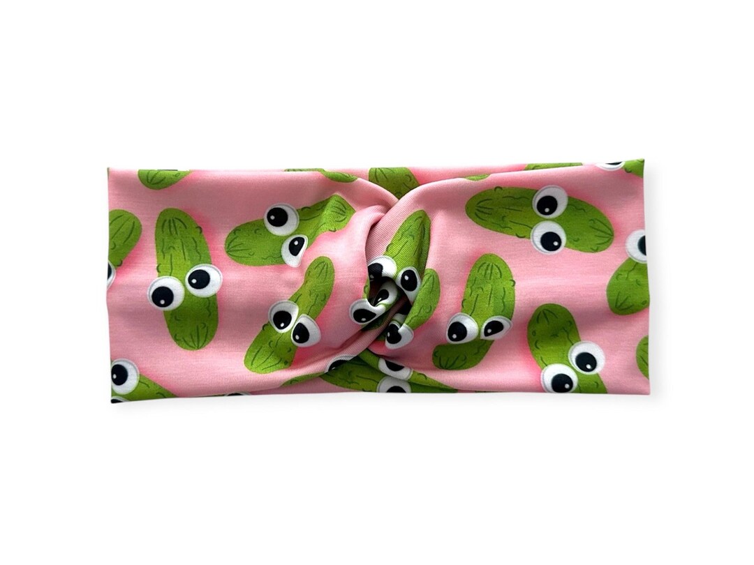 Pickle Headband With Googly Eyes - Stretch Fabric Headband - Etsy
