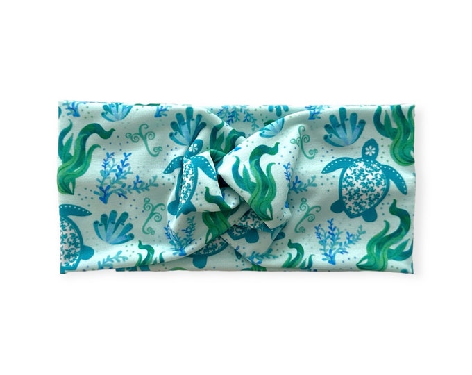Sea Turtle Ocean Headband | Beach Headband | Stretch Headband ...