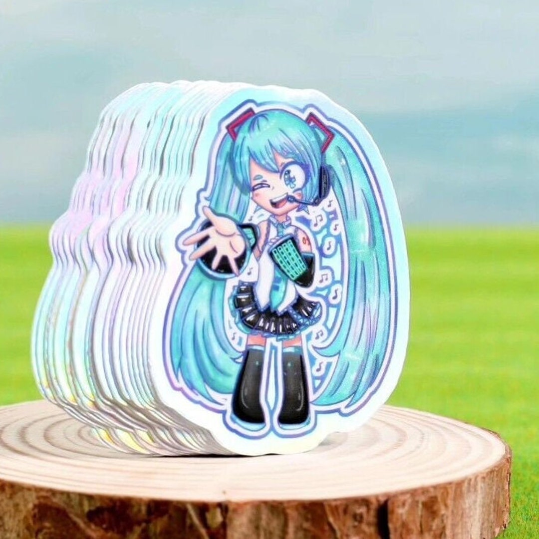 Hatsune Miku Holographic Vinyl Sticker UK FREE SHIPPING - Etsy
