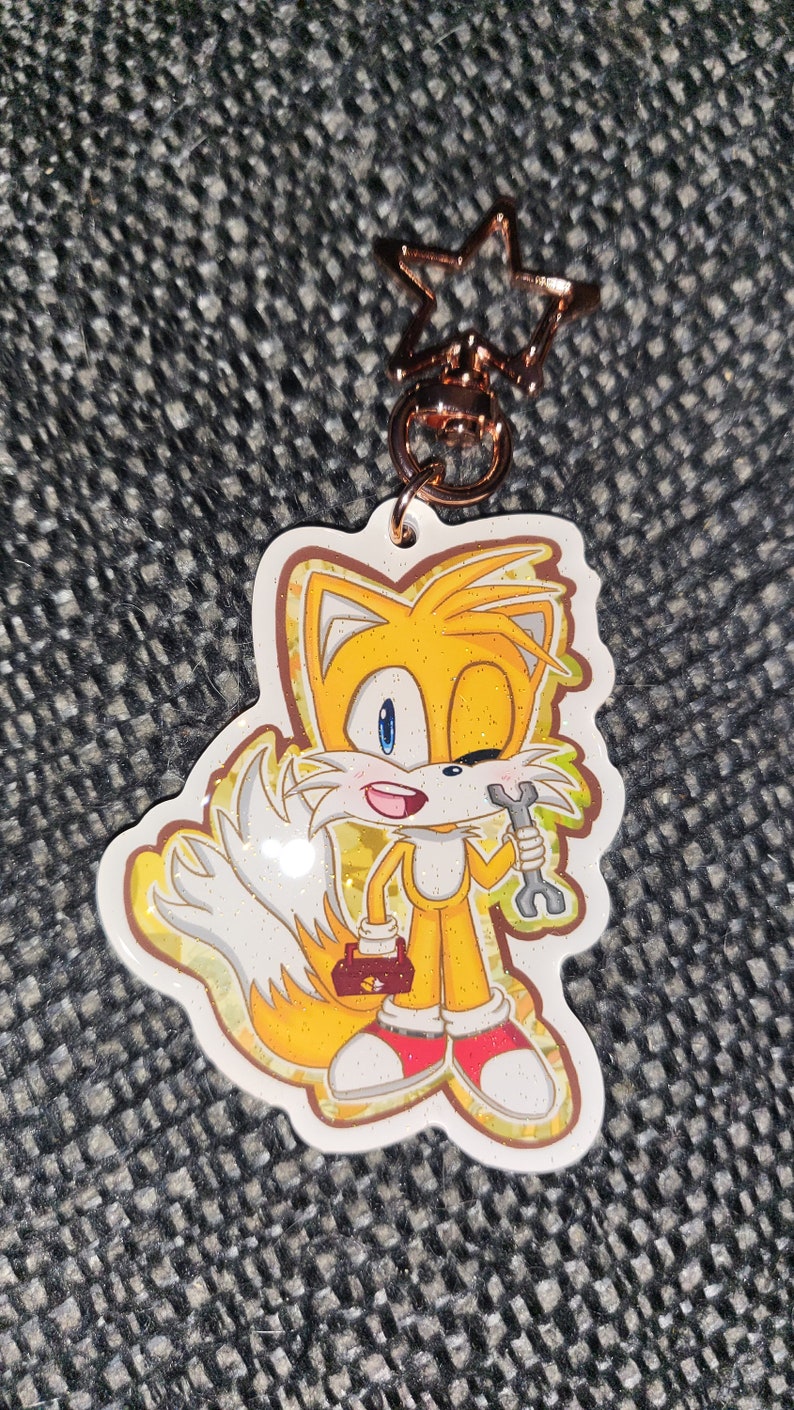 Sonic the Hedgehog, Tails, Knuckles, Amy Rose, Shadow Acrylic Keychain ...