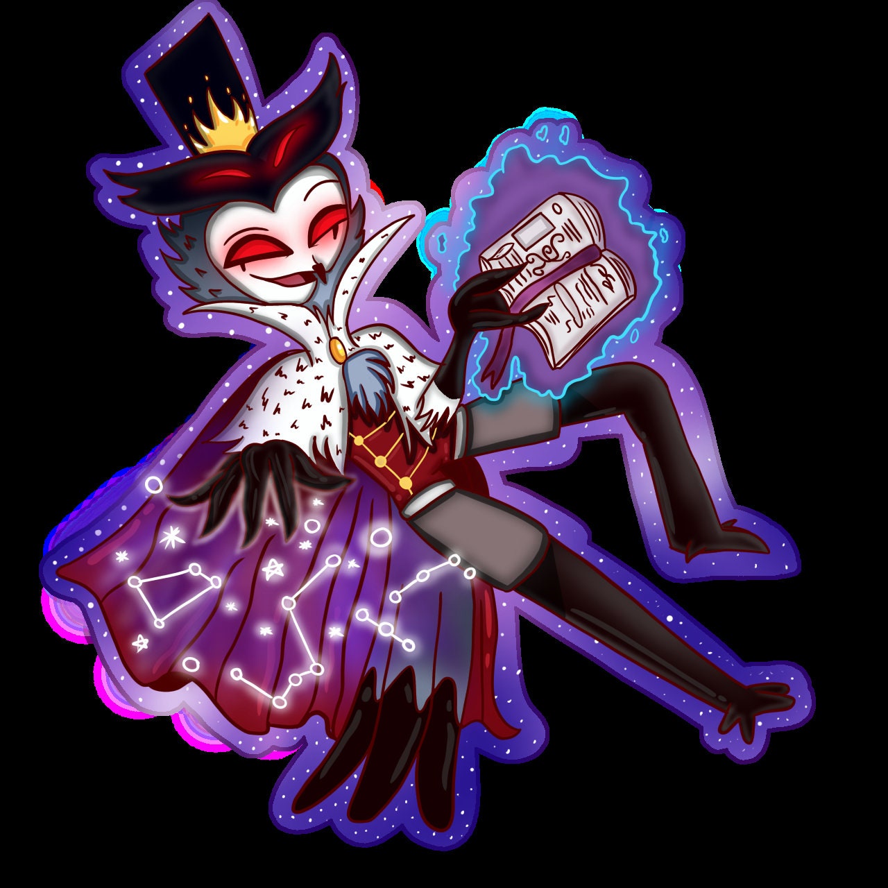 Helluva Boss Stolas Sticker UK FREE SHIPPING - Etsy