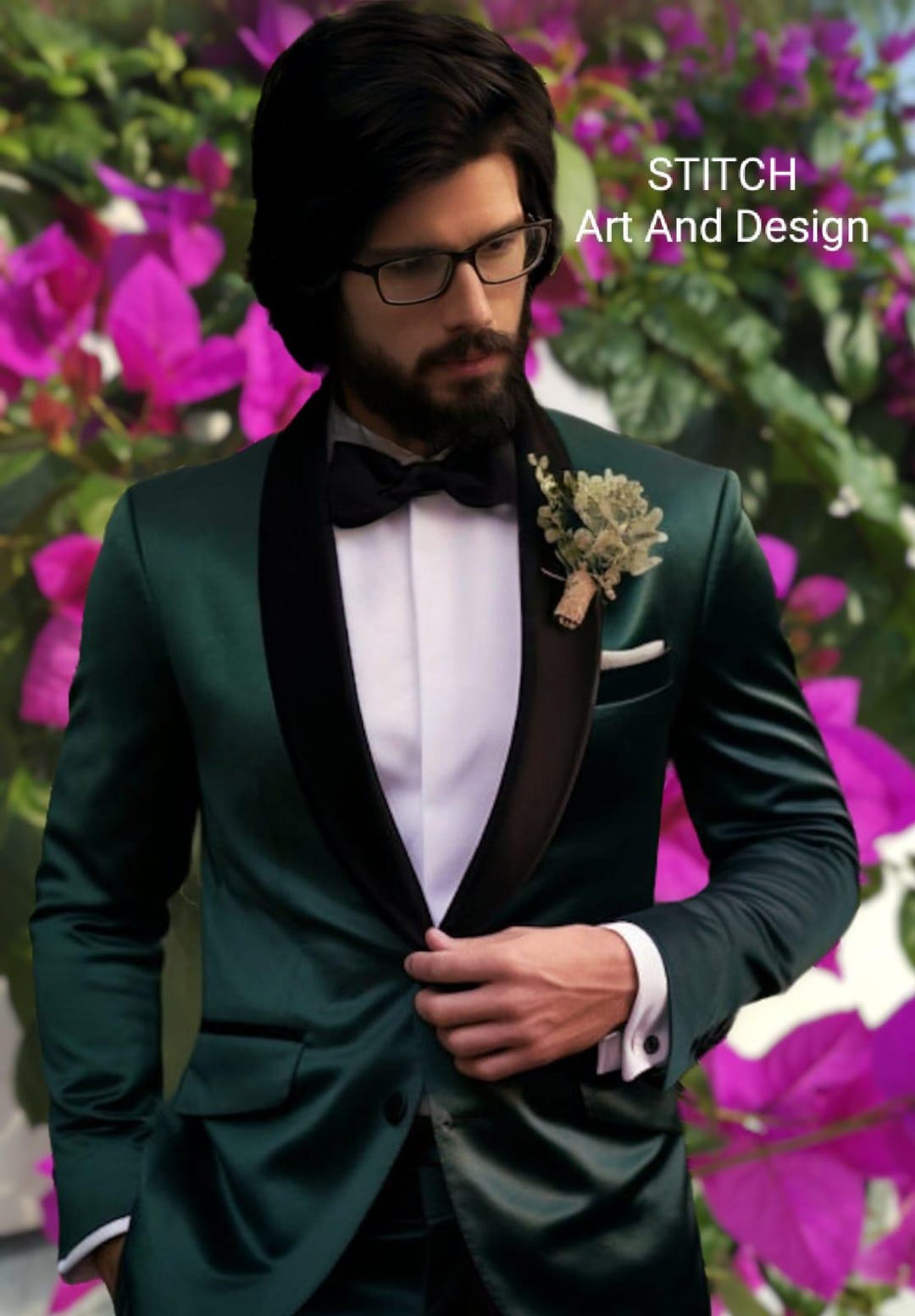 Men Emerald Green Suit, Men's Emerald Green Tuxedo Suit, Trendy Wear ...