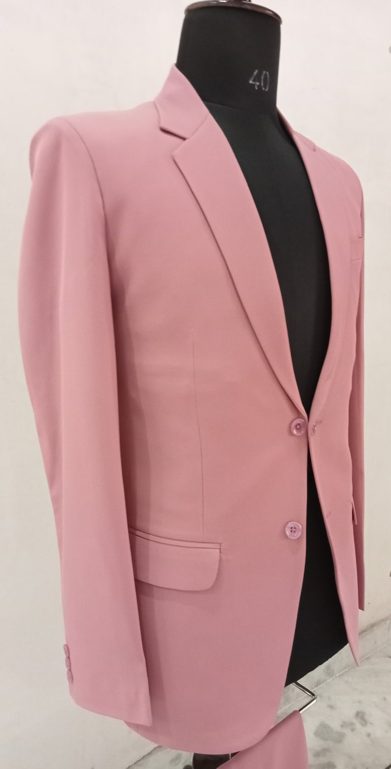 Men's Candy Pink Suit, Men's Suit, Party Wear, Prom Suit, Wedding Suit ...