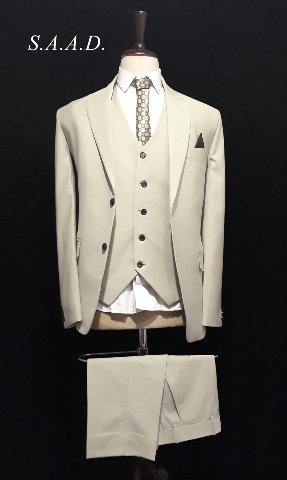 Men Brown Suit, Wedding 3 Piece Suits, Slim Fit 1 Button Party Wear ...