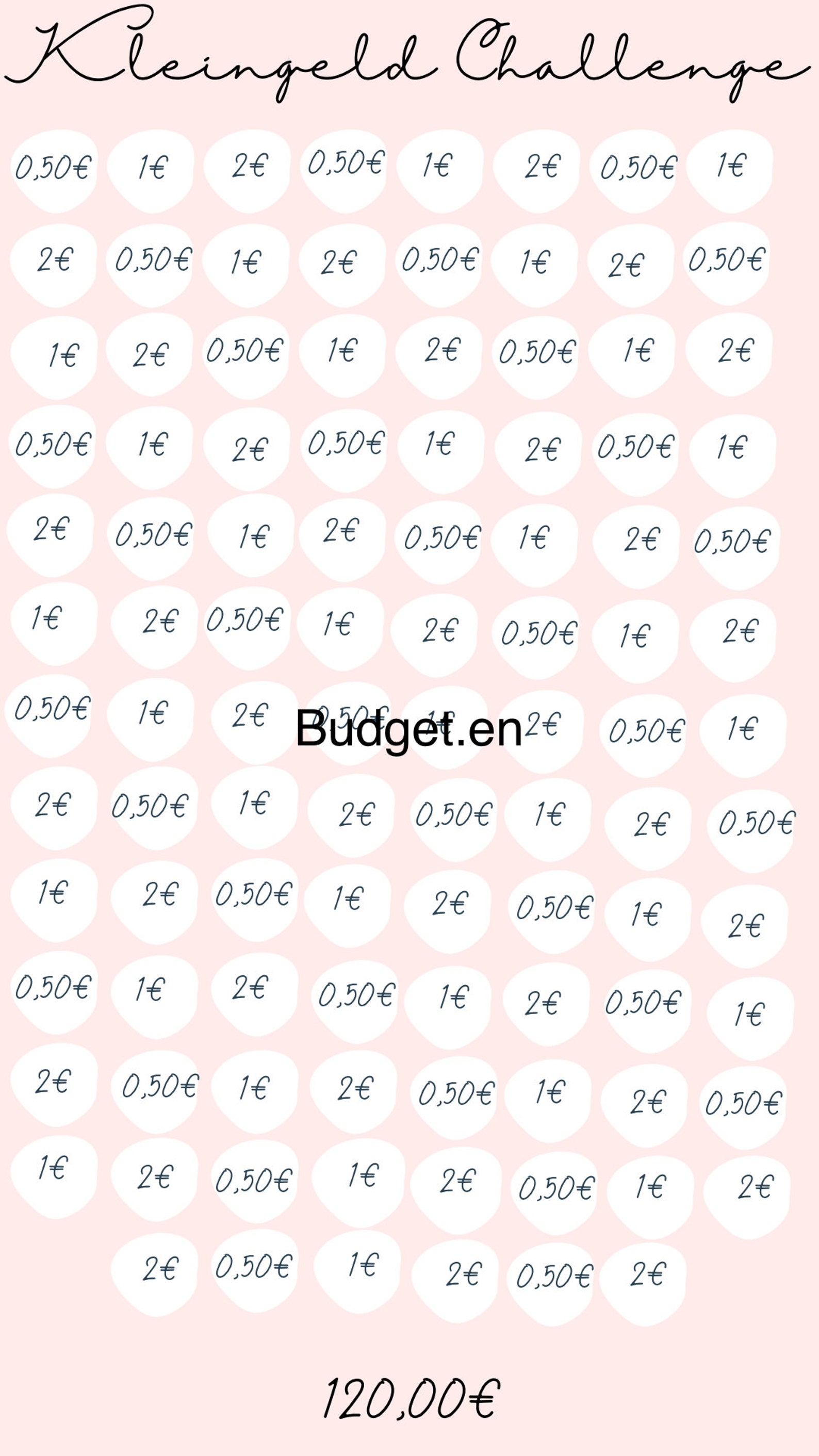 Kleingeld Challenge / A6 Grösse - Etsy Österreich