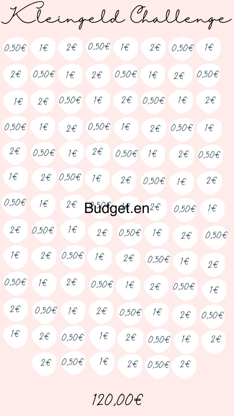 Kleingeld Challenge / A6 Grösse - Etsy Österreich