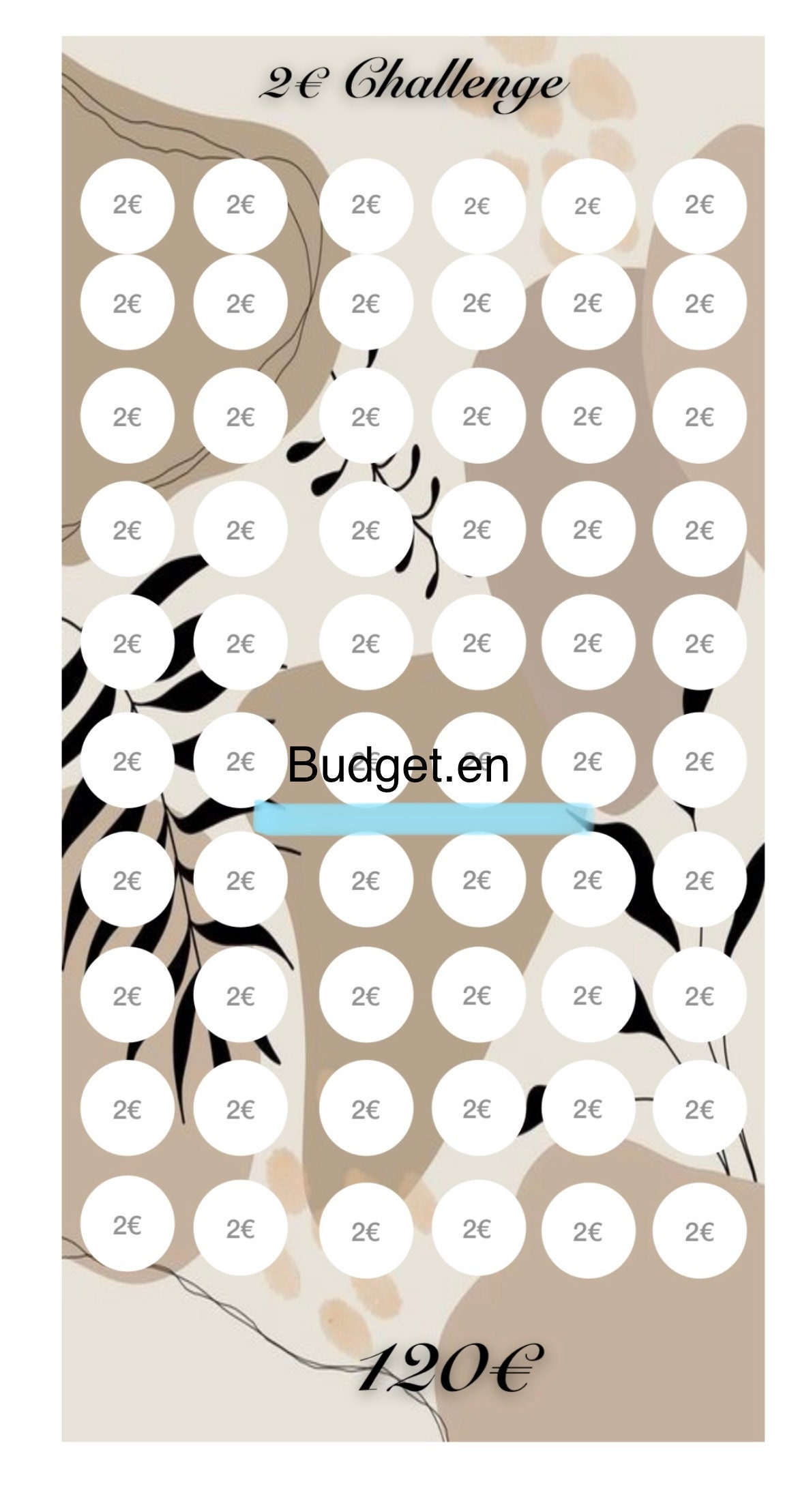 2 Euro Challenge / A4, A5, A6 and A7 Available - Etsy