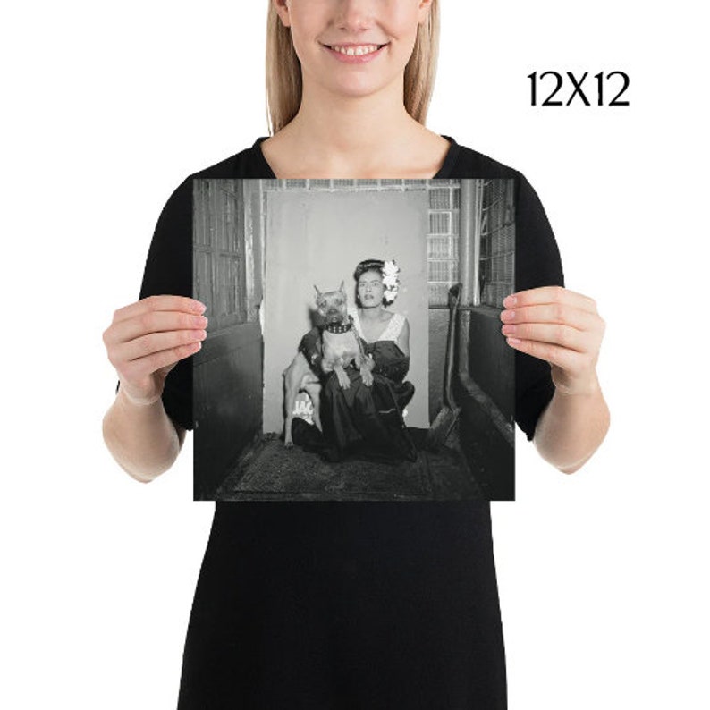 Billy Holiday With Her Beloved Boxer - Boxer Dog Print - Vintage Jazz ...