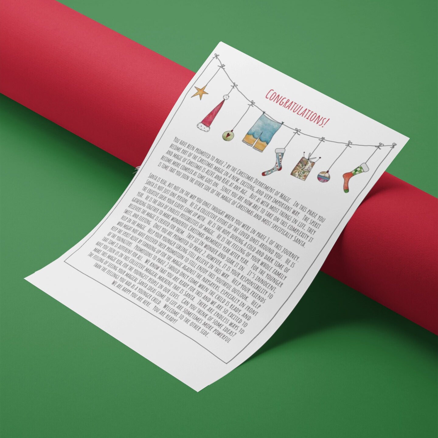 Santa Explanation Letter - You've Been Promoted, Letter to Child About ...