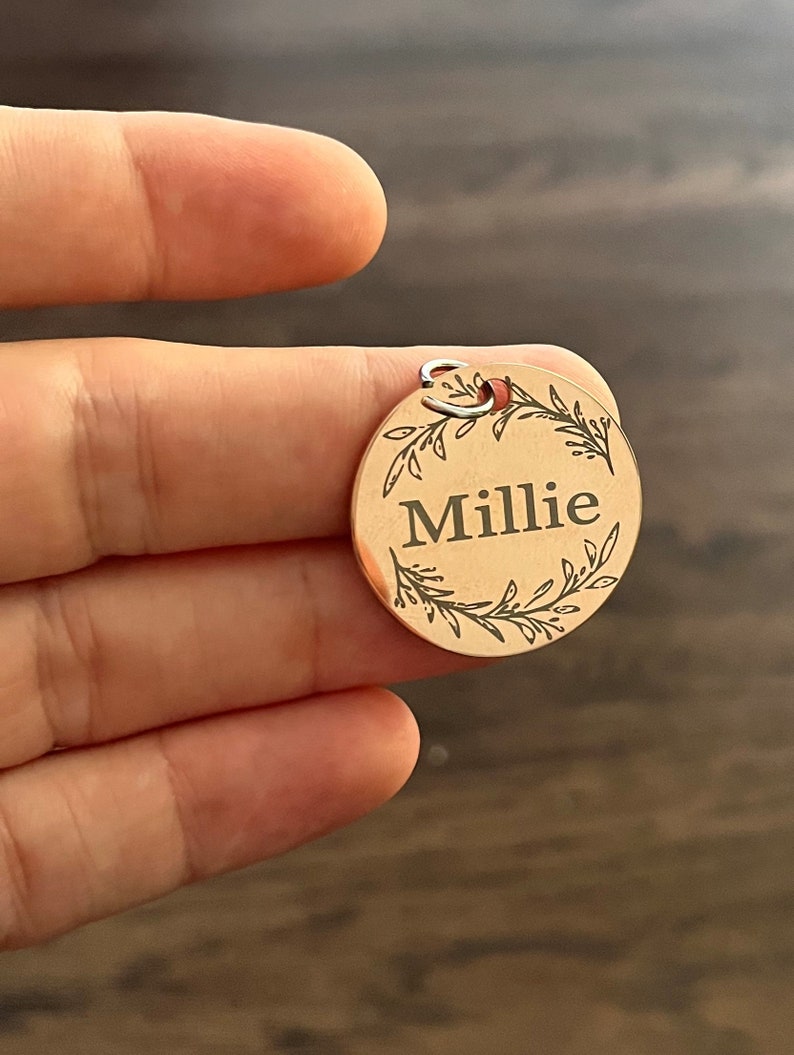 Engraved Dog Tags Dog Collar Tags Dog ID Tags Pet Name - Etsy