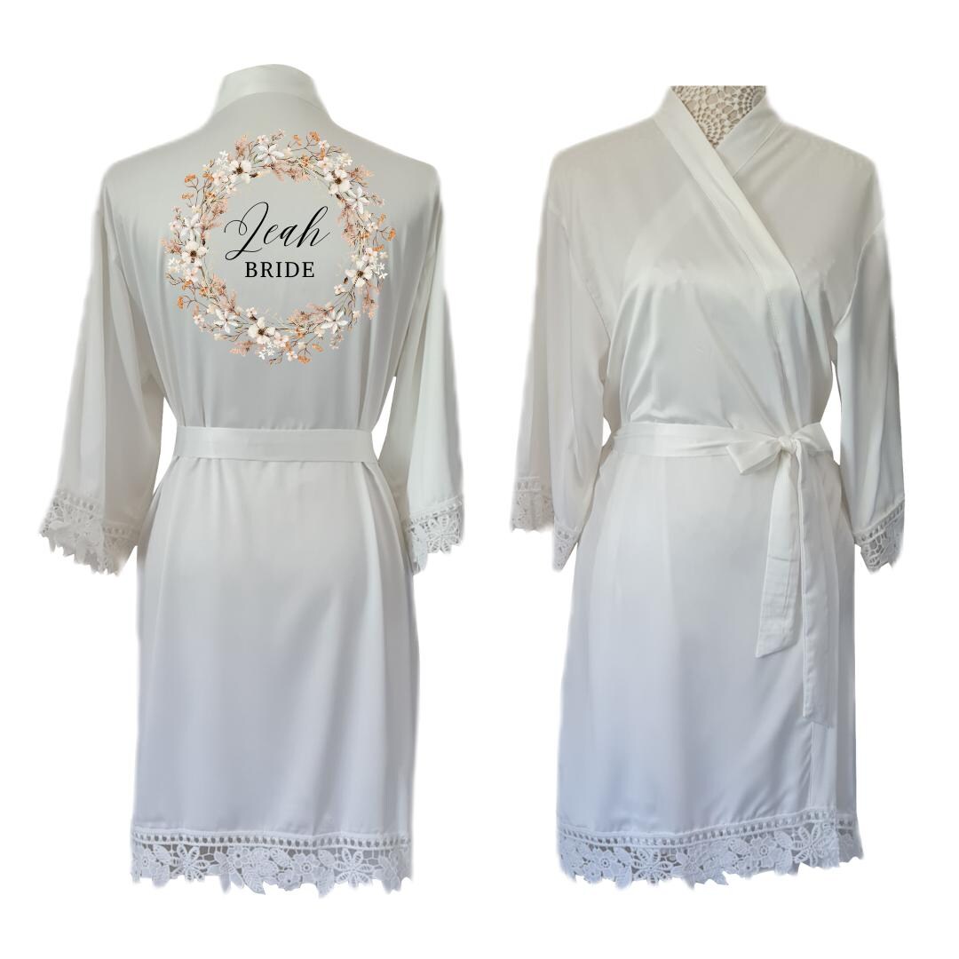 Personalised Wedding Robe Prom Bridesmaids Robes Wedding Robes Prom Pjs ...