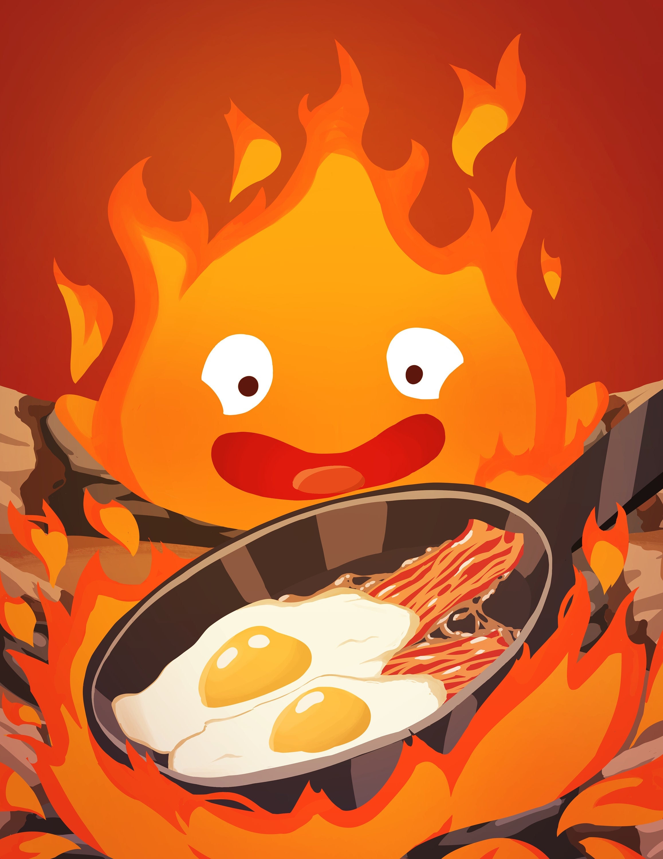 Howls Moving Castle Wallpaper Calcifer