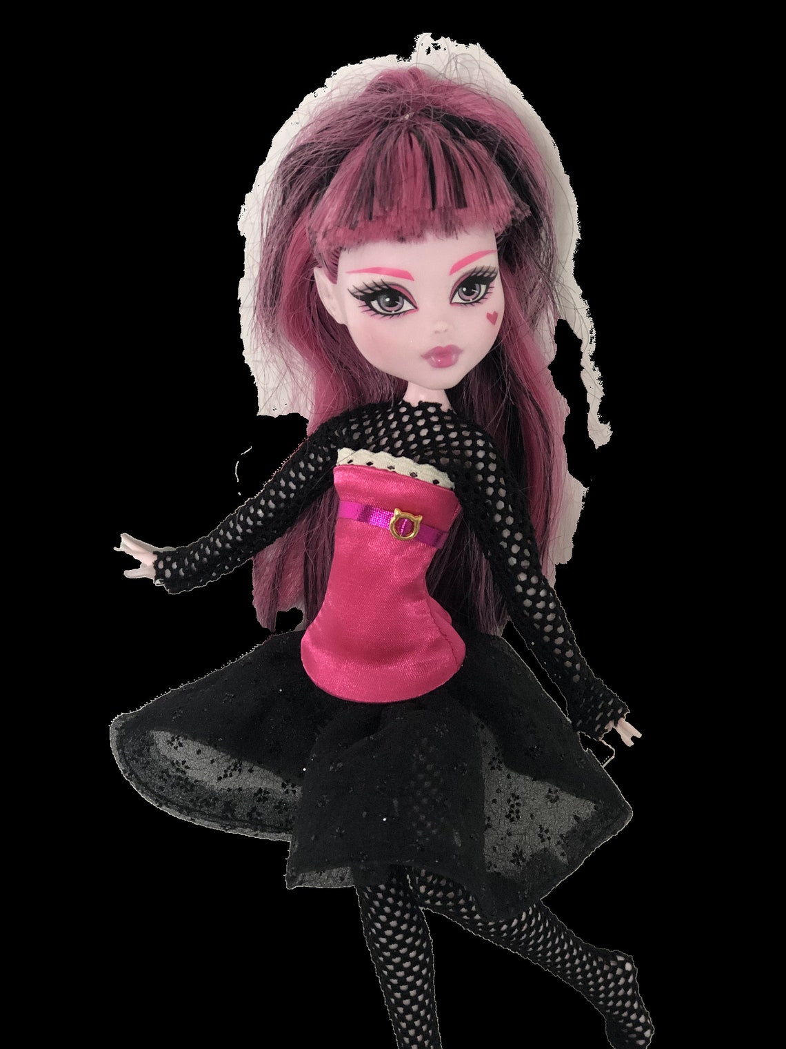 Draculaura Doll Outfit PDF Pattern and Tutorial for 11" Slimline Doll ...