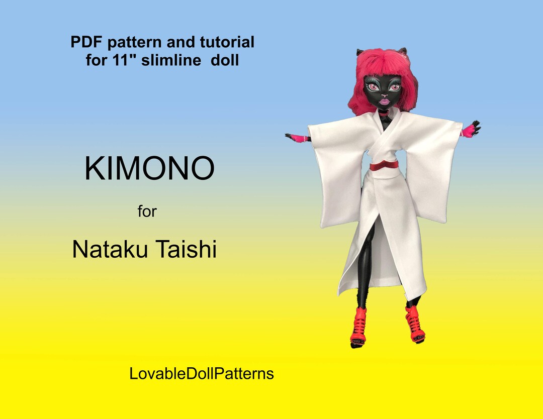 PDF Pattern and Tutorial on How to Make KIMONO for Nataku Taishi for 11 ...