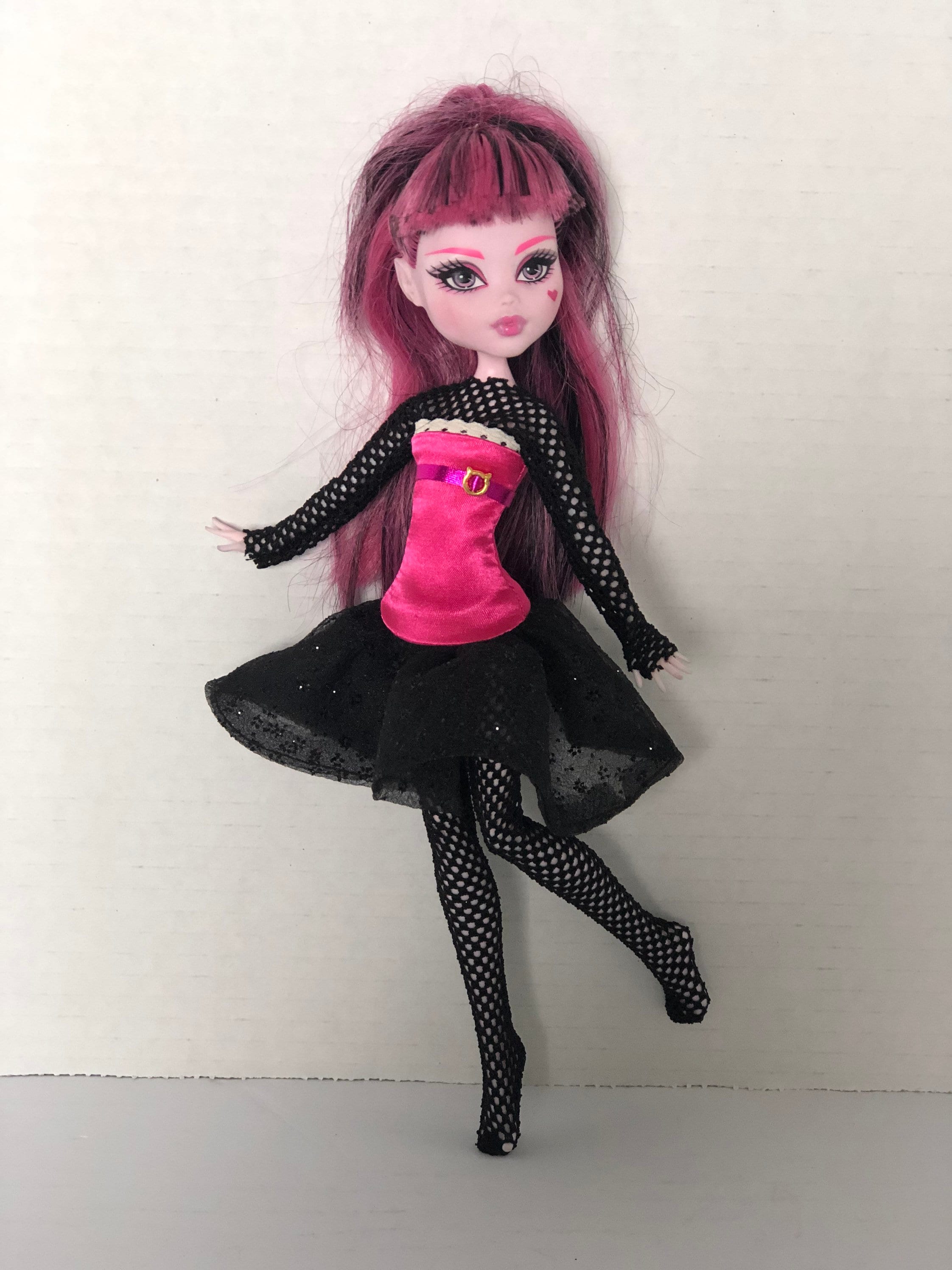 Draculaura Doll Outfit PDF Pattern and Tutorial for 11" Slimline Doll ...