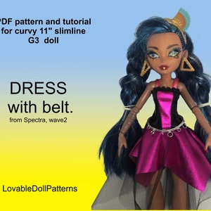 PDF Pattern and Tutorial on How to Make DRESS With Belt for the ...