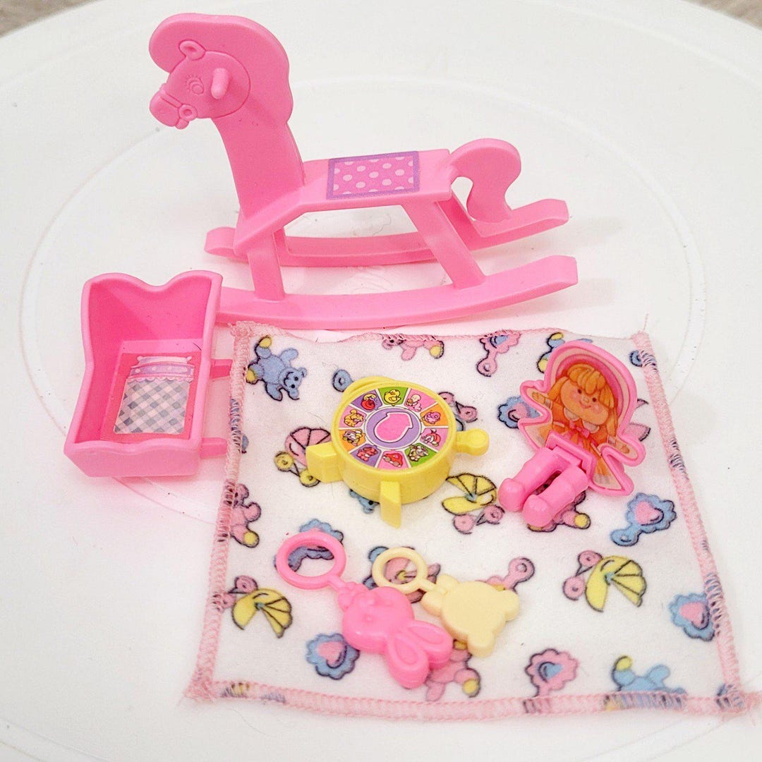 Barbie Kelly's Very Own Nursery Playset Rocking Horse Toys Doll Blanket ...