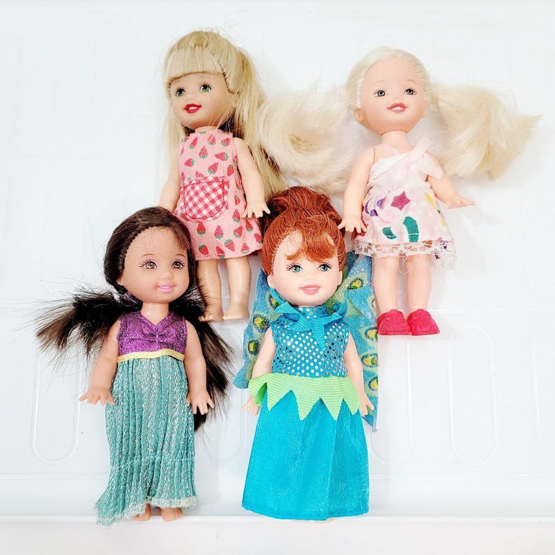 Barbie Sister Kelly Lot of 4 Dolls Peacock Princess Lorena Sweet Treats ...