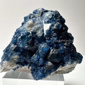 High Quality Blueberry Blue Fluorite Specimen Rare Fluorite Cluster ...