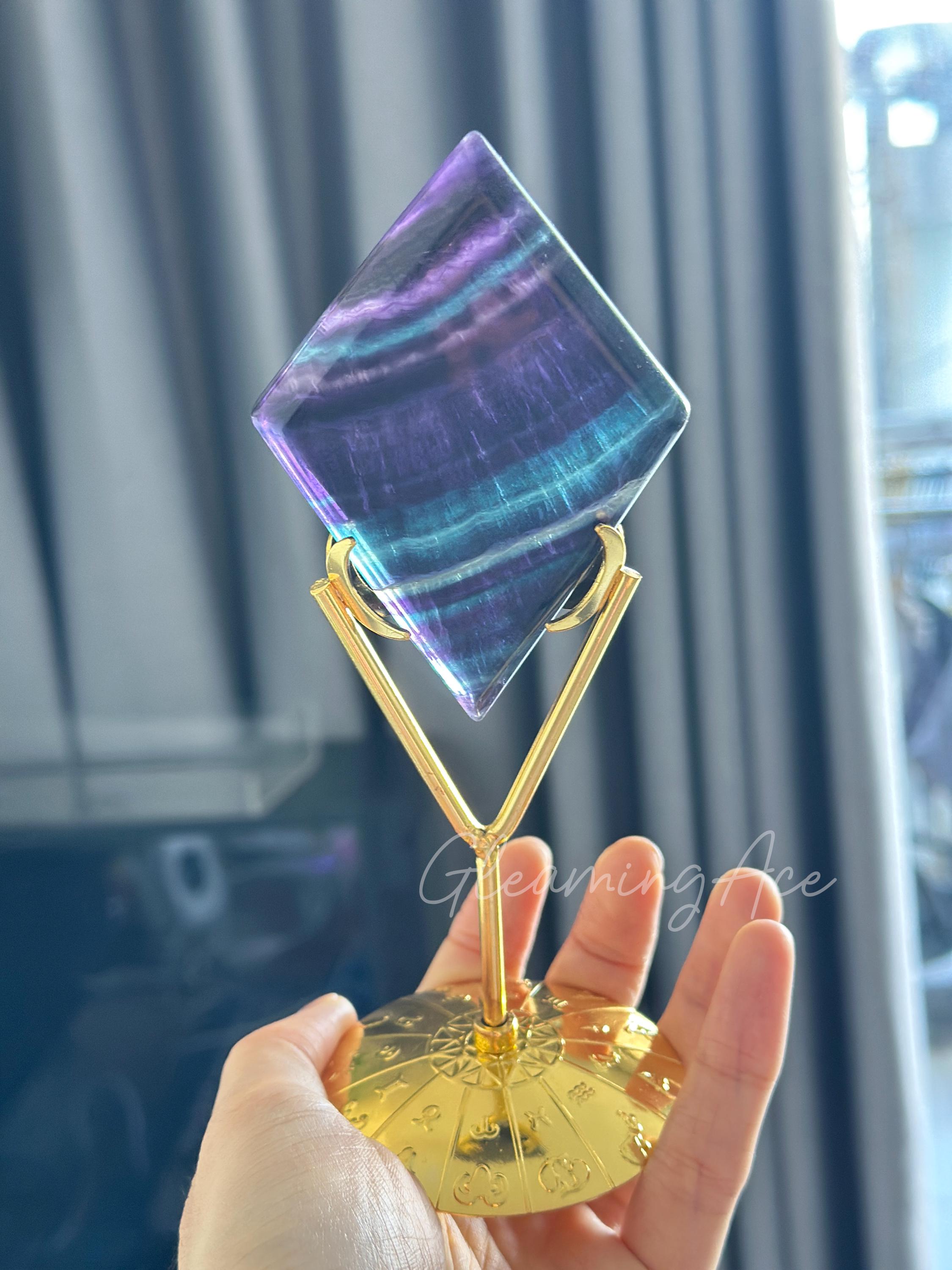 Rainbow Fluorite Diamond Polished Candy Fluorite Rhombus Slab - Etsy