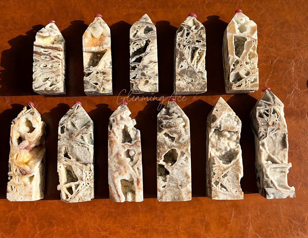 Natural Sphalerite Towers, Natural Sphalerite Crystal Obelisks, Crystal ...