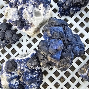 High Quality Blueberry Blue Fluorite Specimen Rare Fluorite Cluster ...