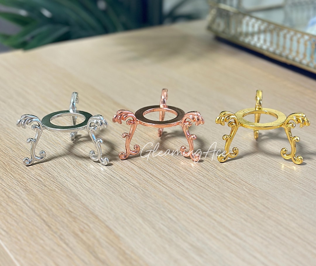 Metal Crystal Sphere Stand Base, Gold Silver Pink Crystal Ball Holder ...