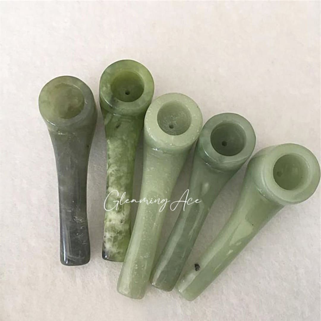 Natural Stone Jade Smoking Pipe, Xiu Jade Hand Pipe, Jade Cigarette ...