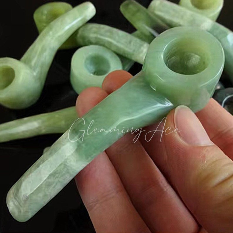 Natural Stone Jade Smoking Pipe Xiu Jade Hand Pipe Jade - Etsy