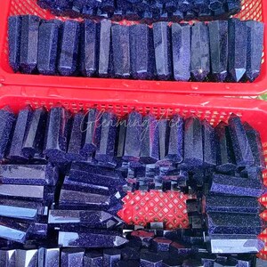 Natural Blue Goldstone Tower, Sandstone Tower Handmade Point, Crystal ...