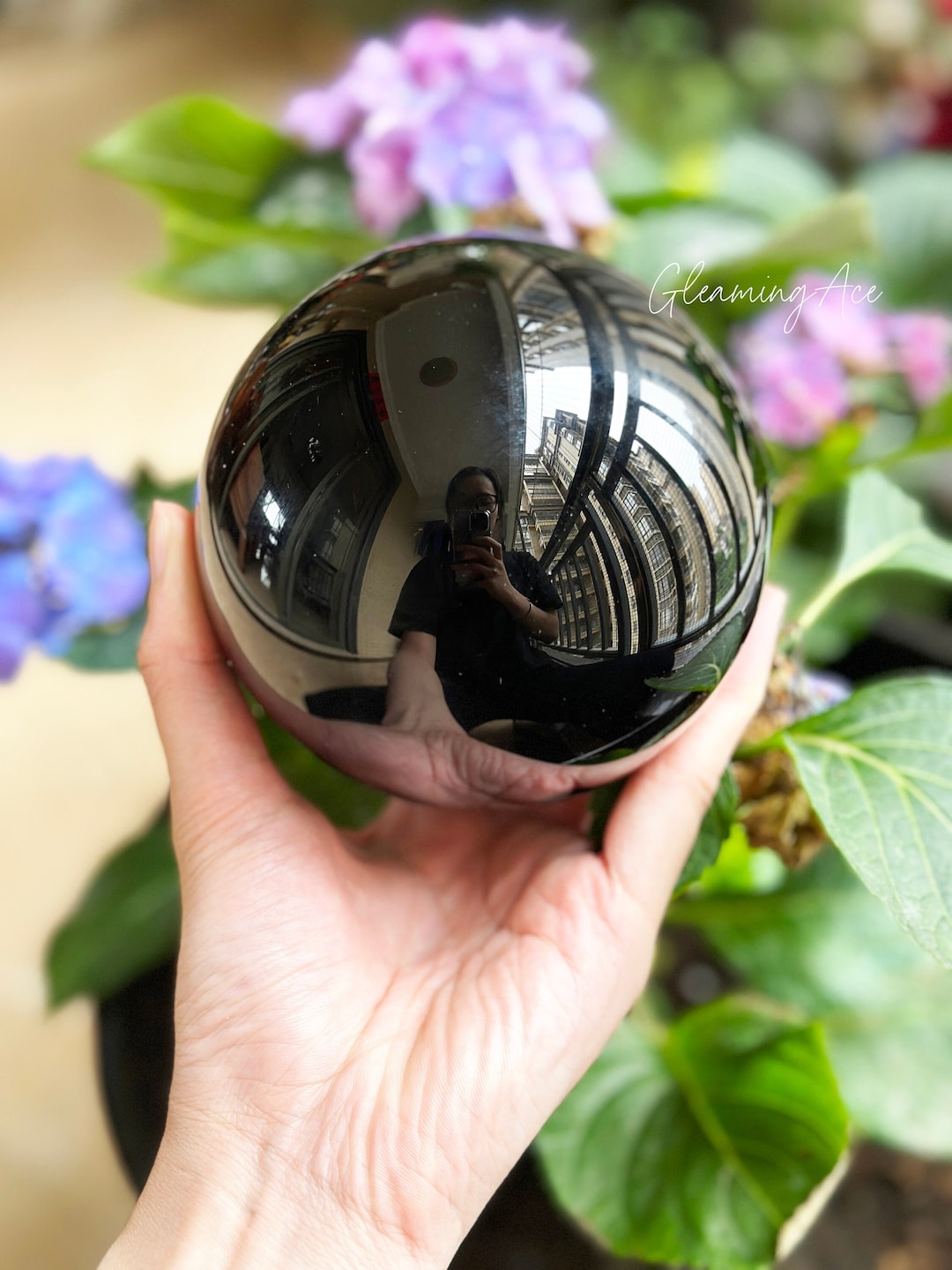 Natural Black Obsidian Sphere, Quartz Crystal Ball With Stand, Home ...