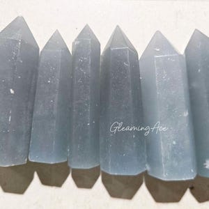 Angelite Point, Blue Angel Stone Tower, Anhydrite Points, Healing Chakra Crystal - Etsy