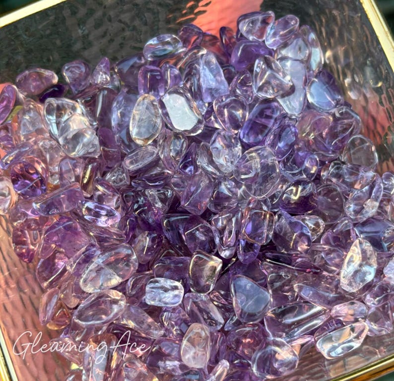 Mini Polished Amethyst Chips, Natural Tumbled Amethyst Gemstone ...