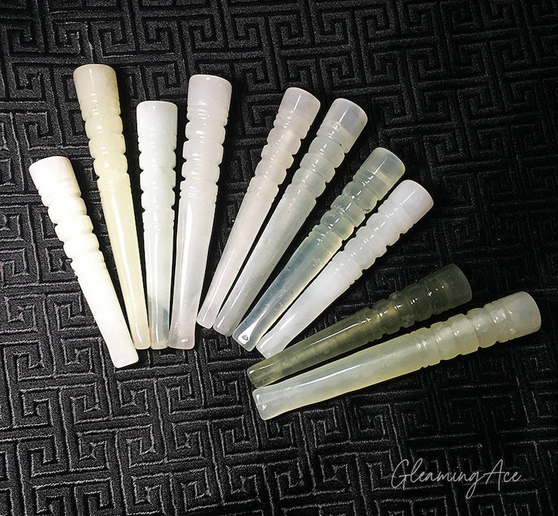 Natural Xiu Jade Cigarette Holders, Handmade Jadite Tobacco Pipe ...