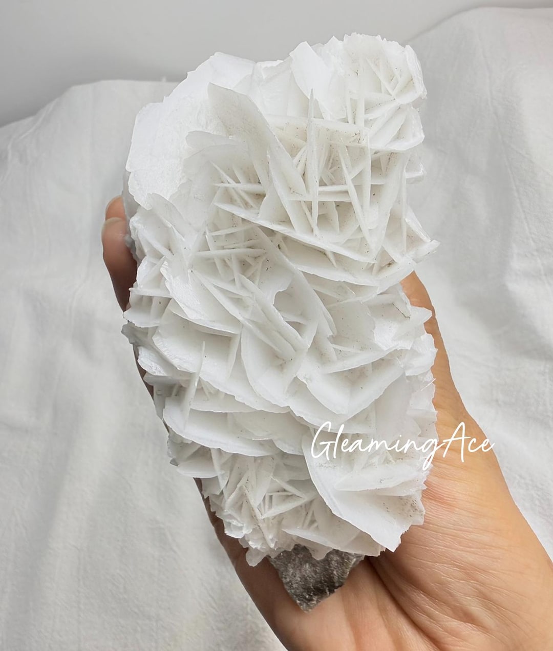 Natural White Rose Calcite Cluster Aragonite Mineral Specimen Healing ...