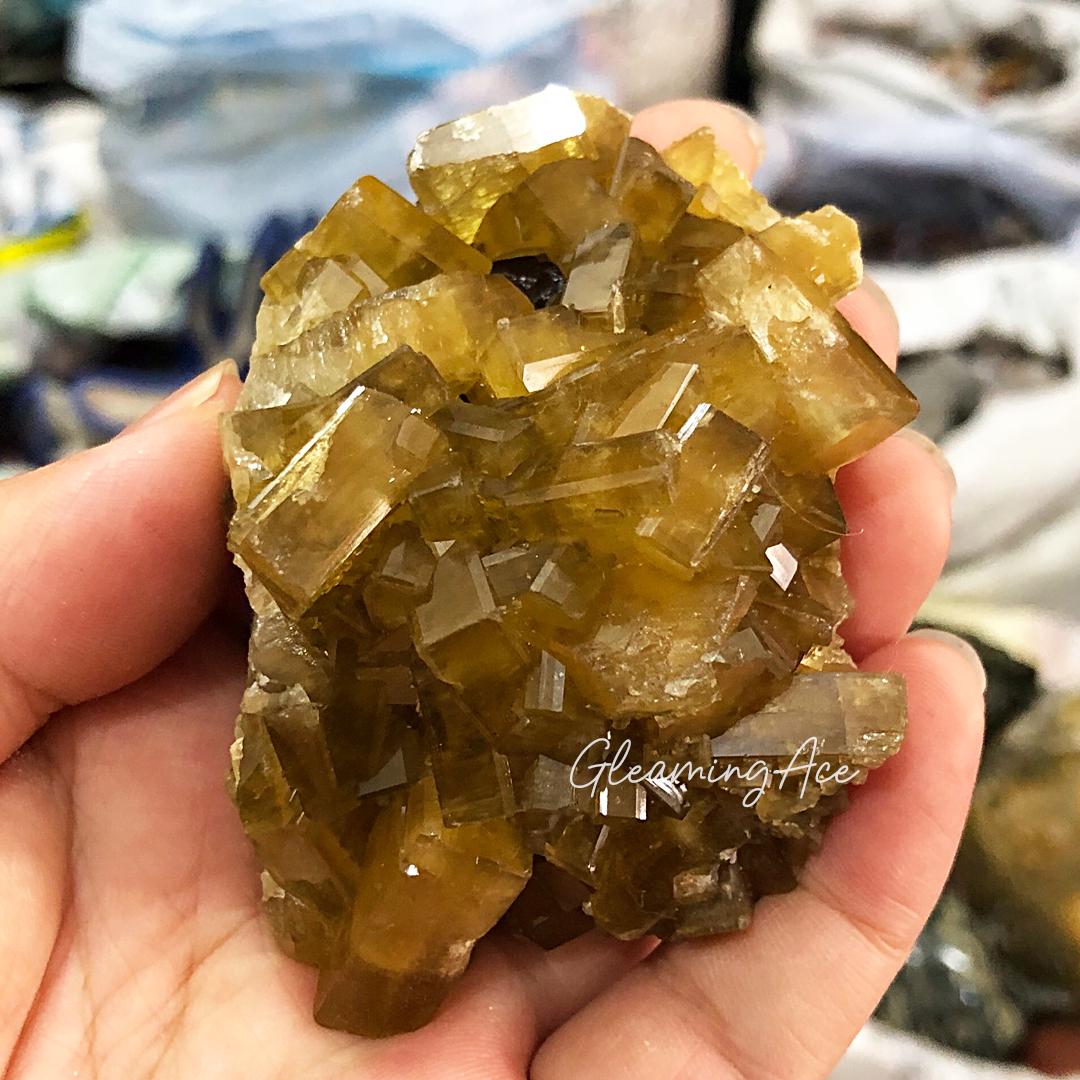 Natural Shiny Golden Barite Cluster Crystal Fluorite Matrix - Etsy