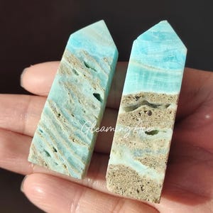Natural Hemimorphite Towers, Blue Aragonite Obelisks, Crystal Tower - Etsy