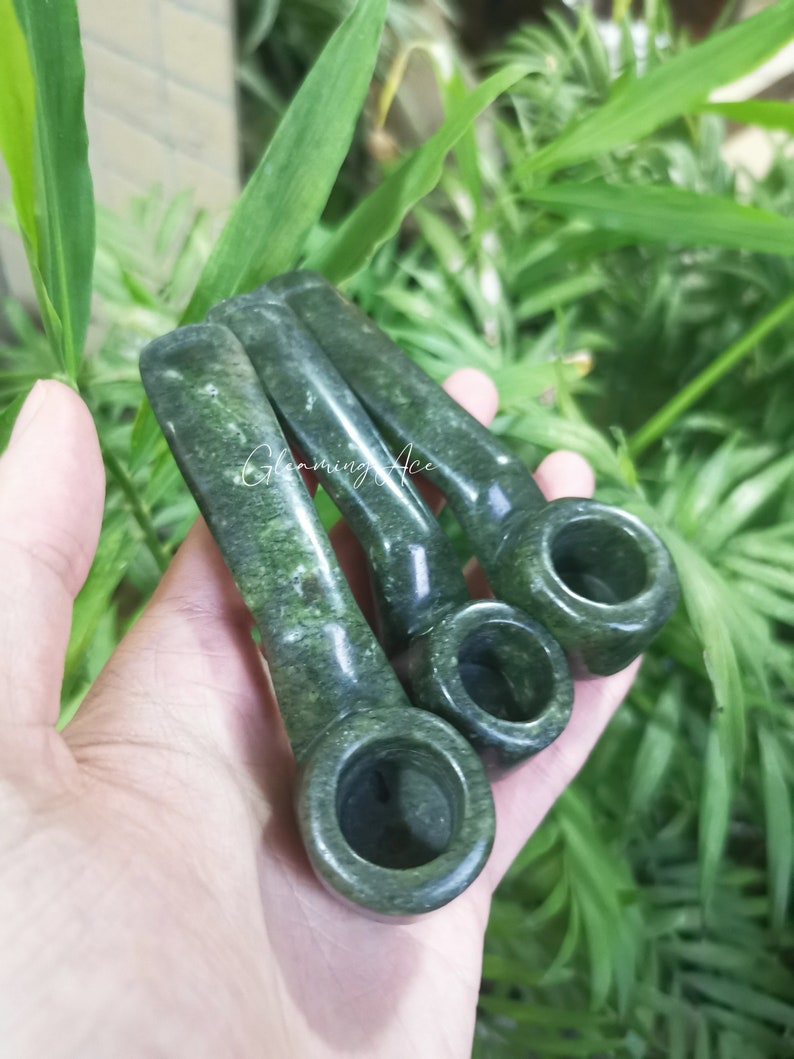 Natural Stone Jade Smoking Pipe Xiu Jade Hand Pipe Jade - Etsy