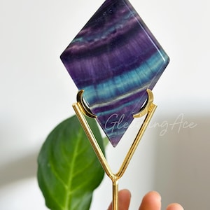 Rainbow Fluorite Diamond Polished Candy Fluorite Rhombus Slab - Etsy
