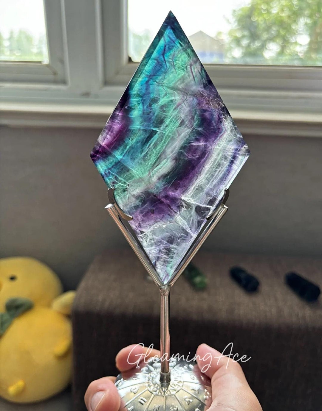 Rainbow Fluorite Diamond Polished Candy Fluorite Rhombus Slab - Etsy