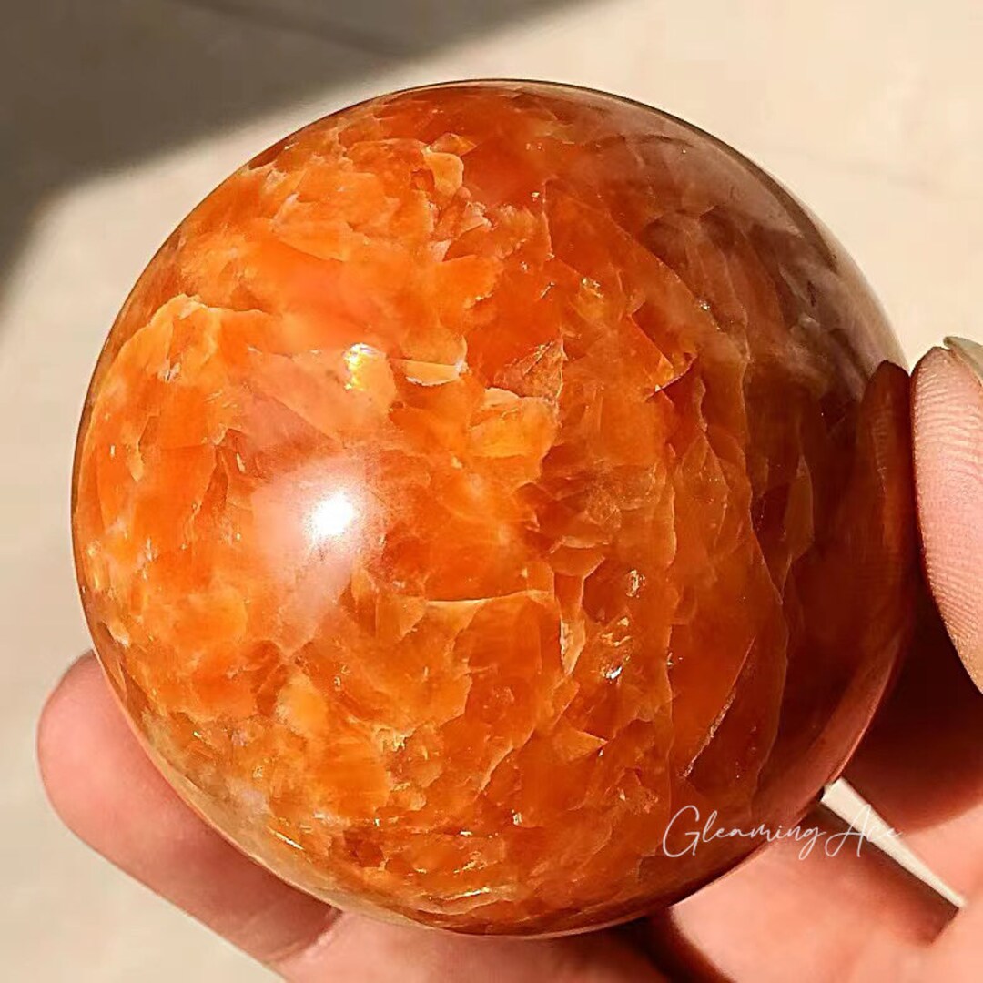 Natural Sunstone Spheres, Polished Sunstone Crystal Ball, Divination ...