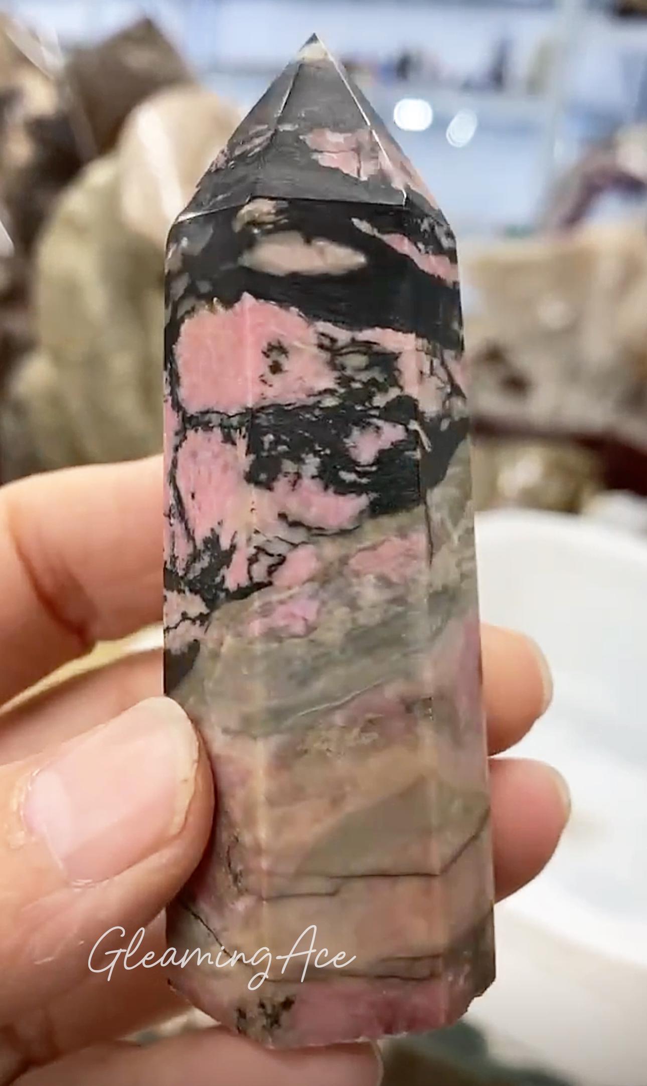 High Quality Natural Rhodonite Tower Rhodonite Point - Etsy