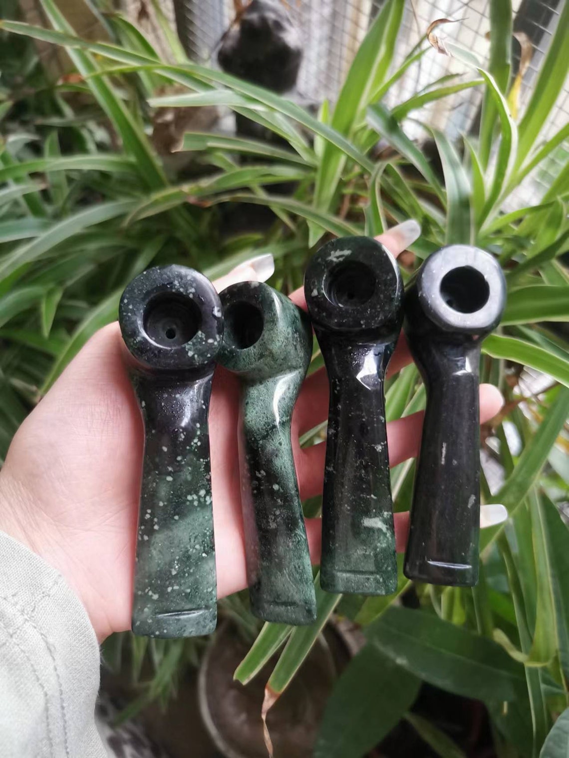 Natural Stone Jade Smoking Pipe Xiu Jade Hand Pipe Jade - Etsy