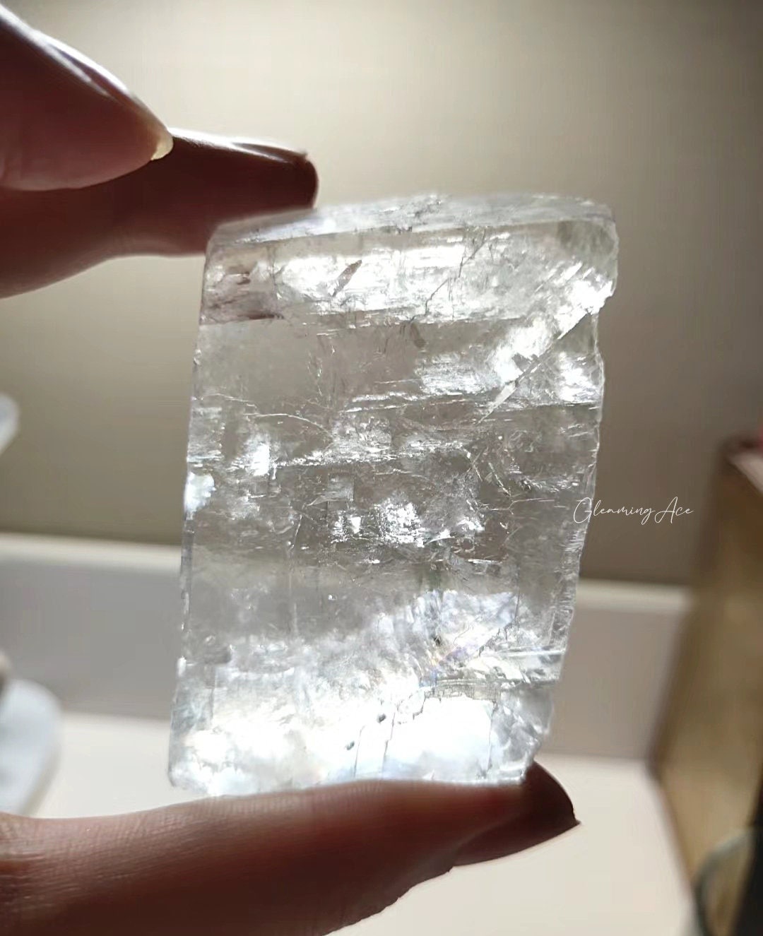 Raw Clear Iceland Spar Chunk, Natural Optical Calcite Cubes - CHOOSE ...