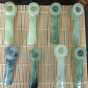Natural Stone Jade Smoking Pipe, Xiu Jade Hand Pipe, Jade Cigarette ...